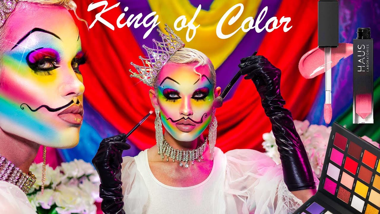 Marshall Sharp| KING OF COLOR | Makeup Look ️💛💚💙💜 - YouTube