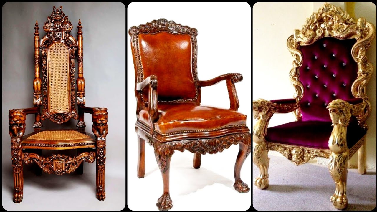 King royal family Antique chairs designs//thrones chairs designs - YouTube