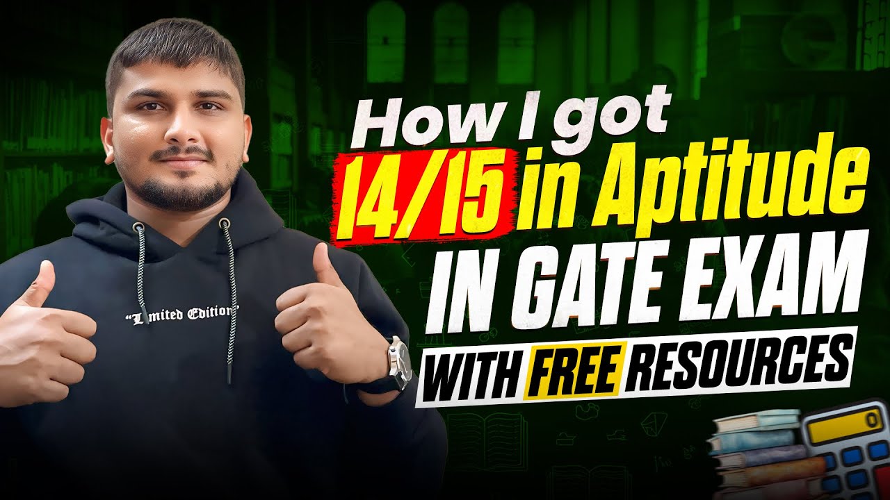 How I got 14/15 in Aptitude in GATE Exam || Strategy and Free Resources ...
