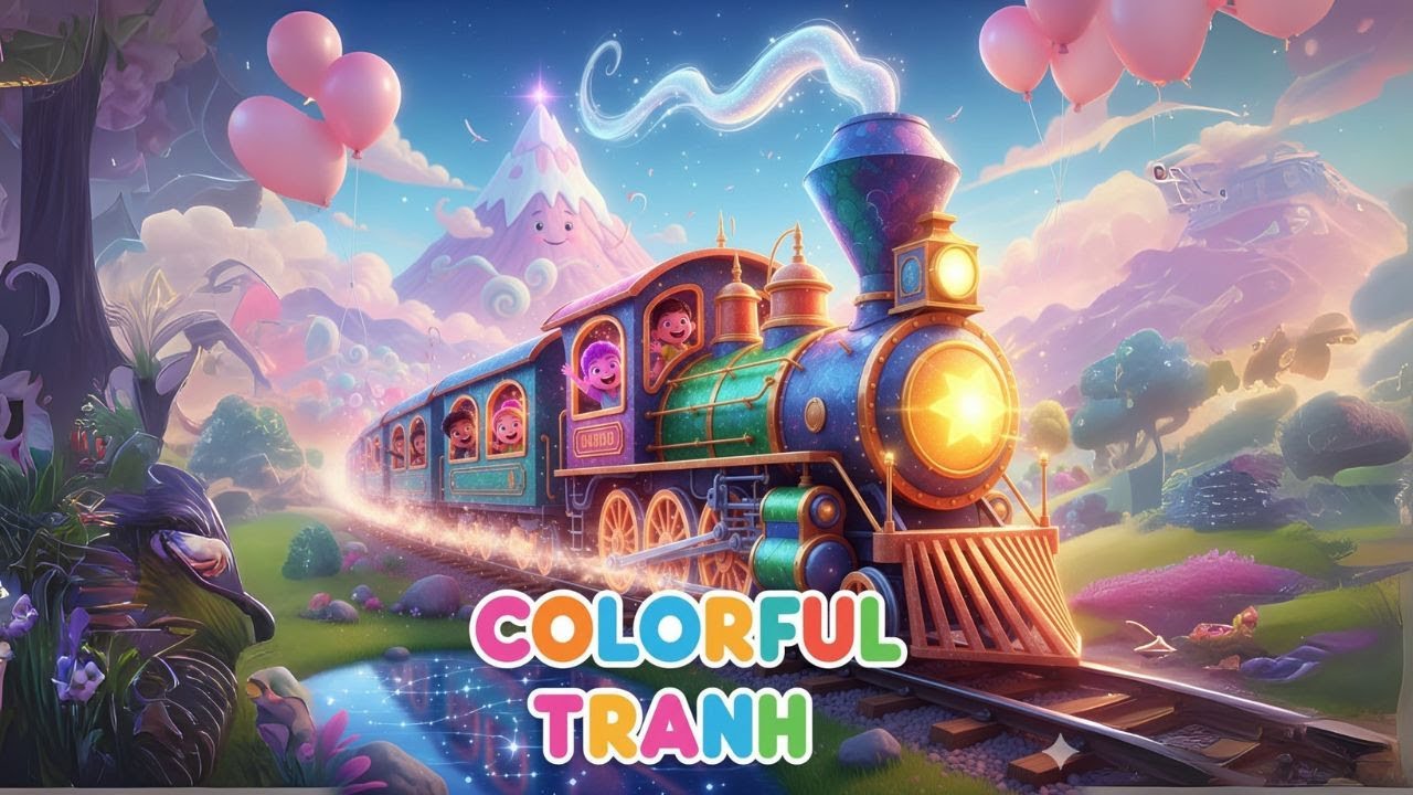 Colorful Train Poem for Kids 🚂 | Animated Rhymes - YouTube