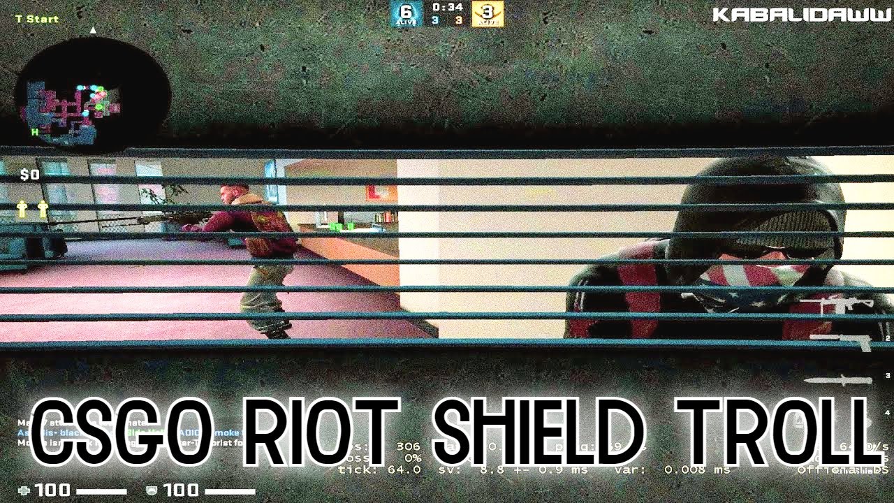 CSGO Riot Shield xD - YouTube