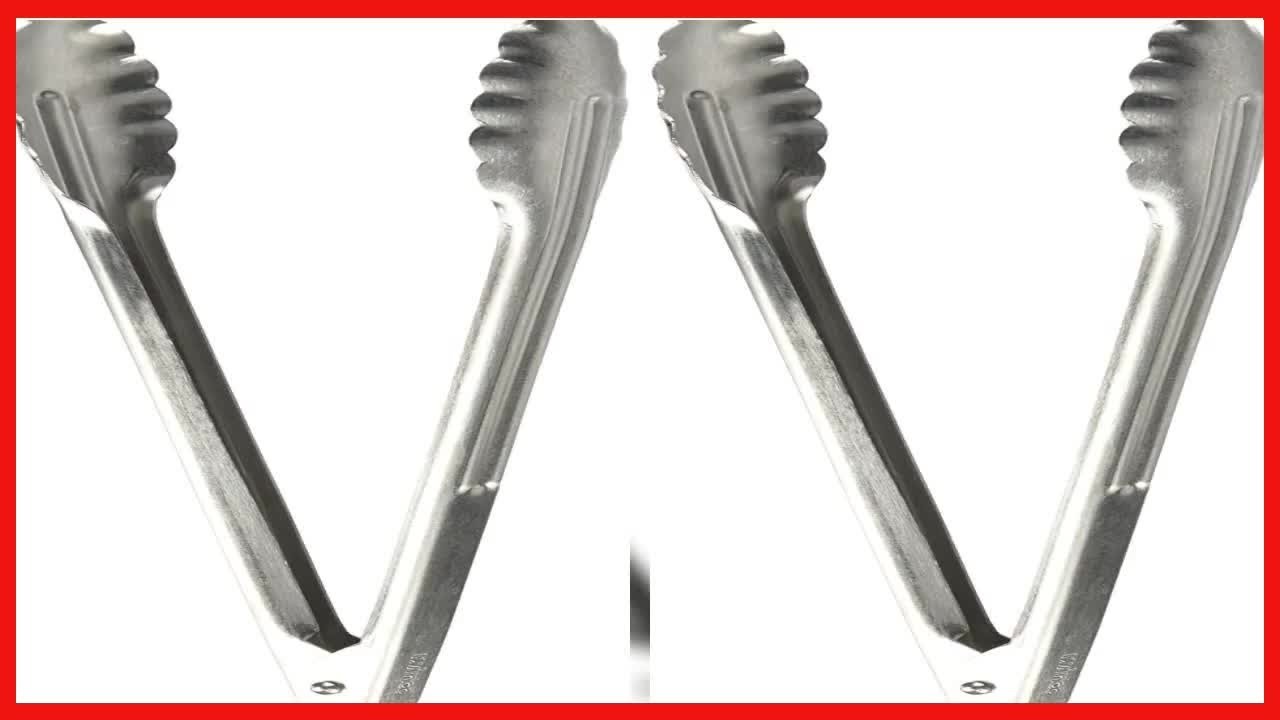 Winco Stainless Steel, Coiled Spring Utility Tong Heavyweight, 12-Inch ...