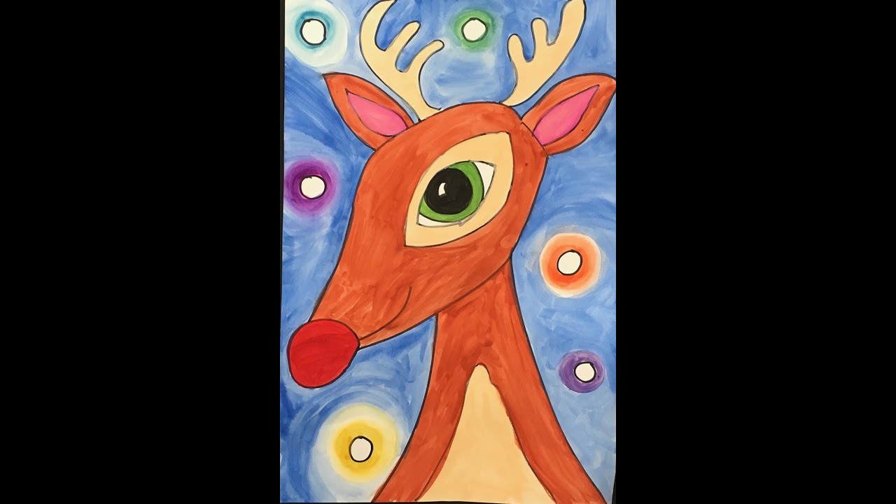 How To Draw Rudolph Age 6- Adult - YouTube