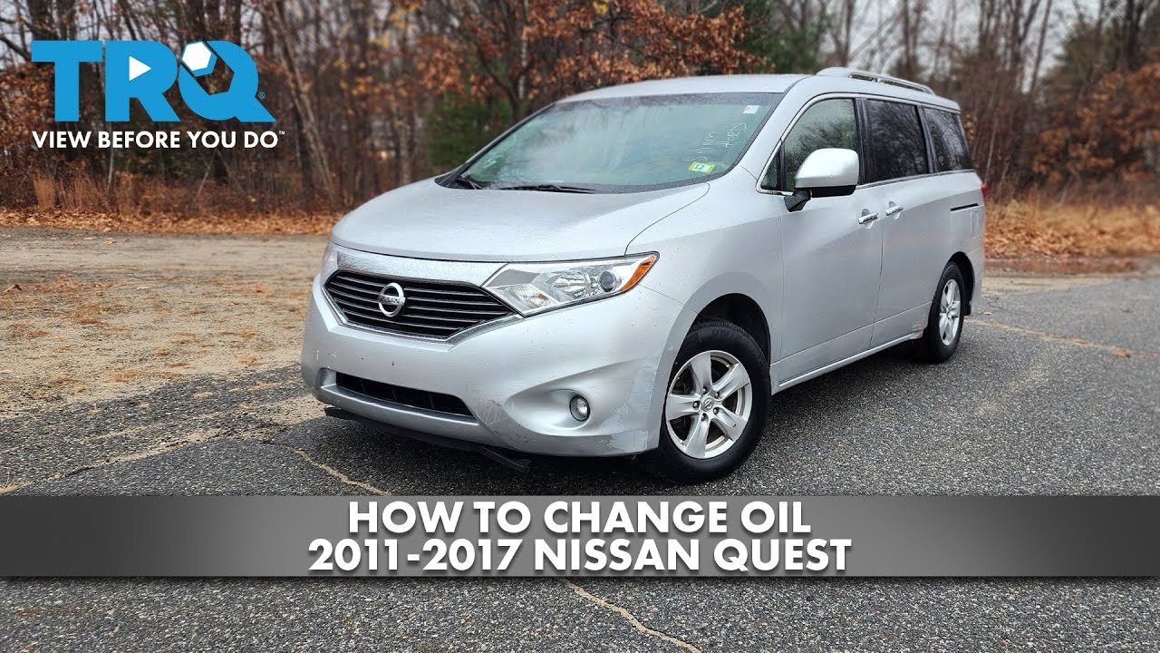 How to Change Oil 2011-2017 Nissan Quest - YouTube