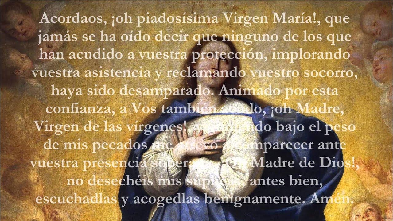 Catholic Prayers - Memorare, Spanish - YouTube