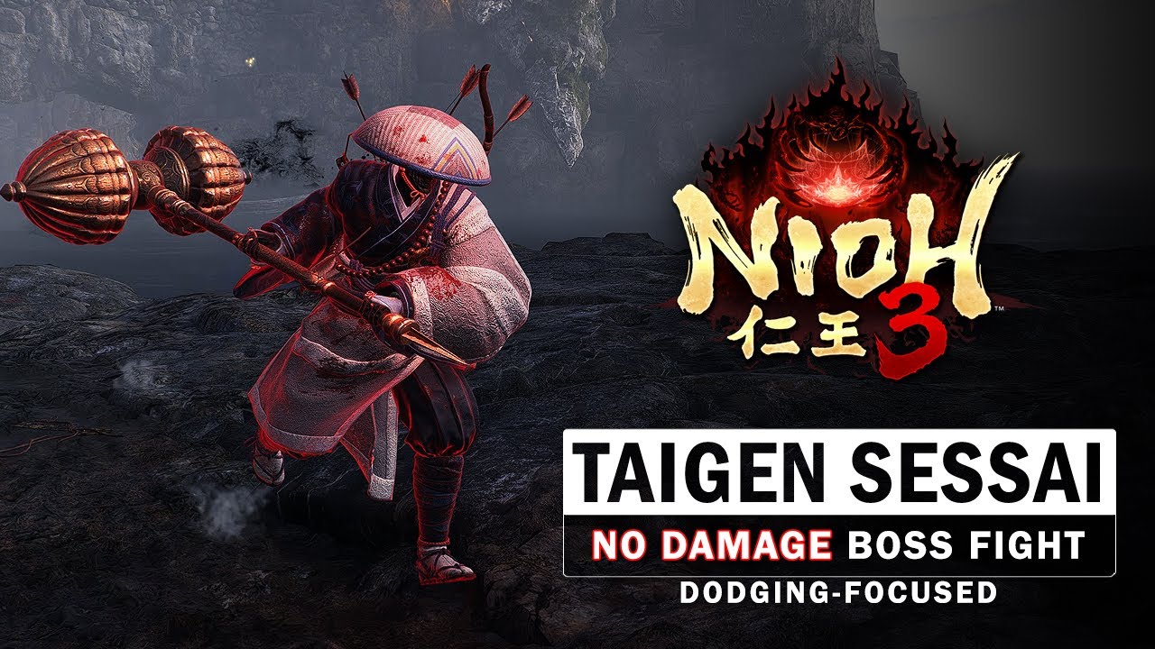 Nioh 3 - Taigen Sessai Boss Fight (No Damage) - YouTube