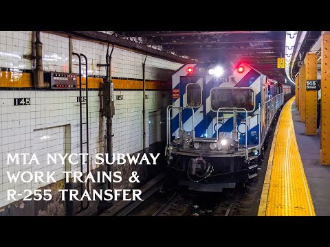 Subway Work Trains & R-255 Transfer - YouTube