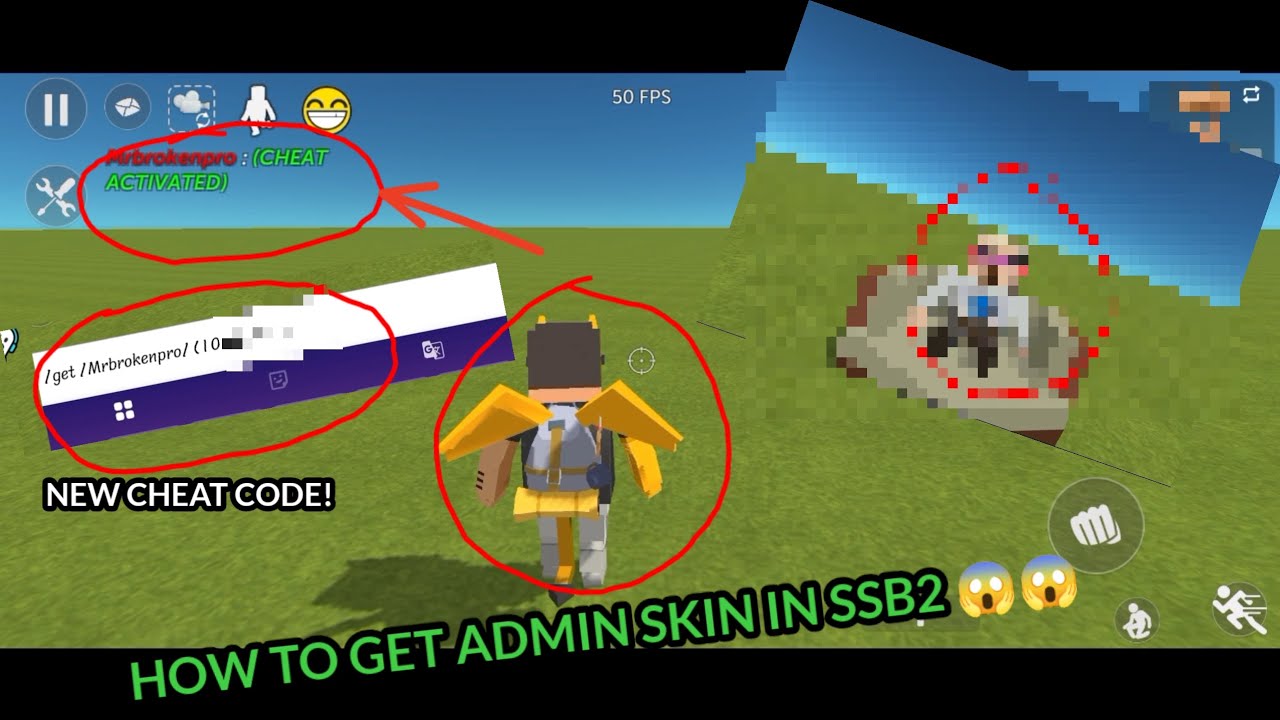 HOW TO GET ADMIN SKIN IN SSB2 | new cheat code | admin and PewDiePie ...