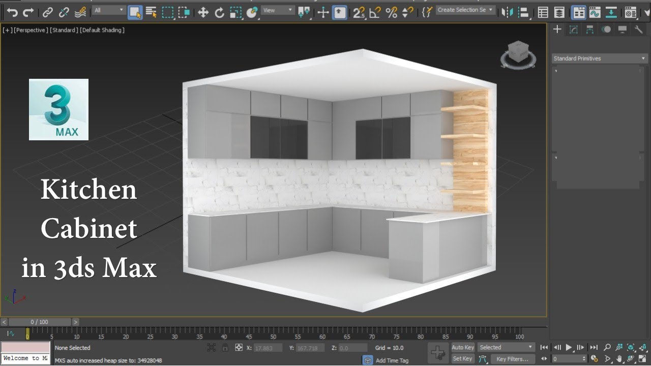 Kitchen Cabinet Modeling in 3ds Max | Kitchen Cabinet in 3ds Max - YouTube