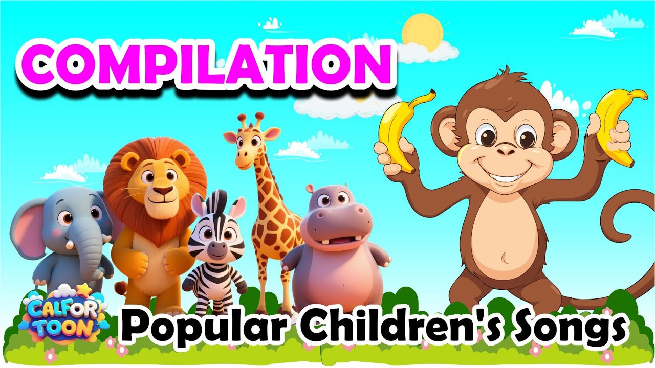 Compilation Five Little Monkeys Old MacDonald Had a Farm | Nursery ...