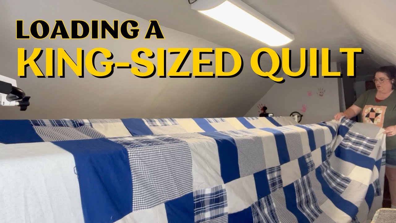 Mastering the Art: Loading a King Quilt onto the Longarm Frame - YouTube