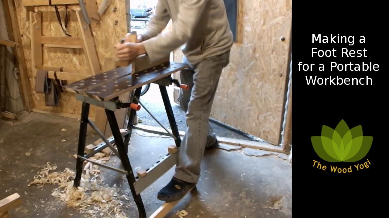 How to Make a Foot Rest for a Portable Workbench - Woodworking Project ...