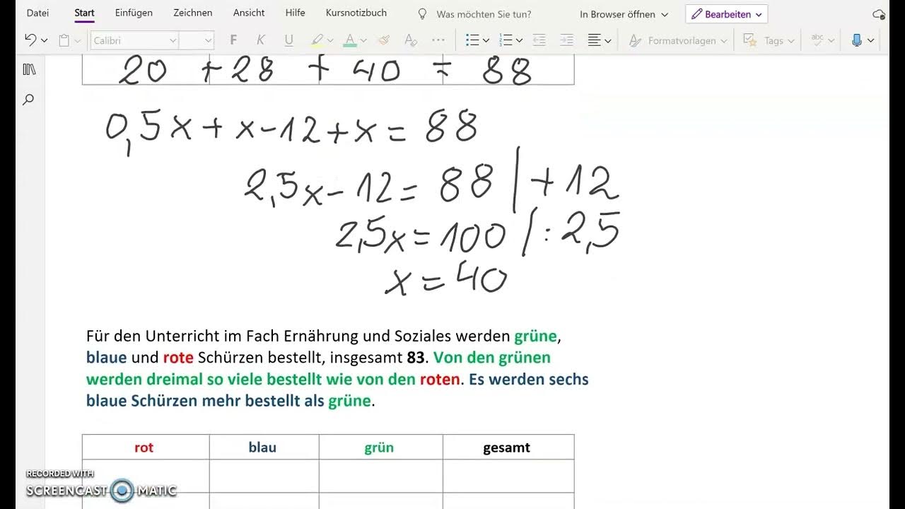 Sachgleichungen 2 - YouTube