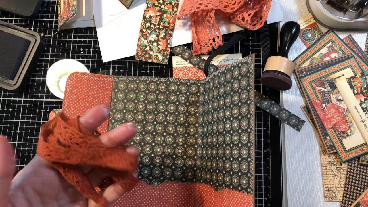 Finishing up flap front journal using 8x8 paper pads and clasp envelope ...