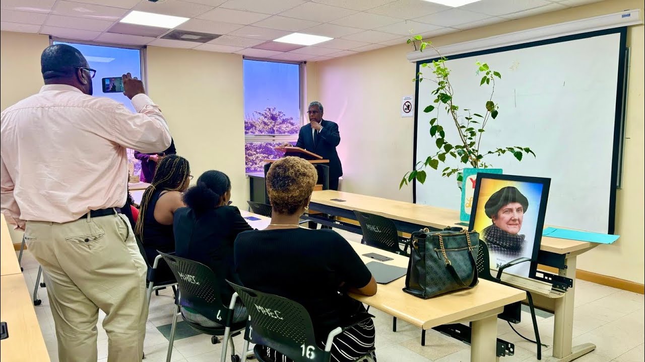 Fred Mitchell addresses law students at UB on the life of the late June ...