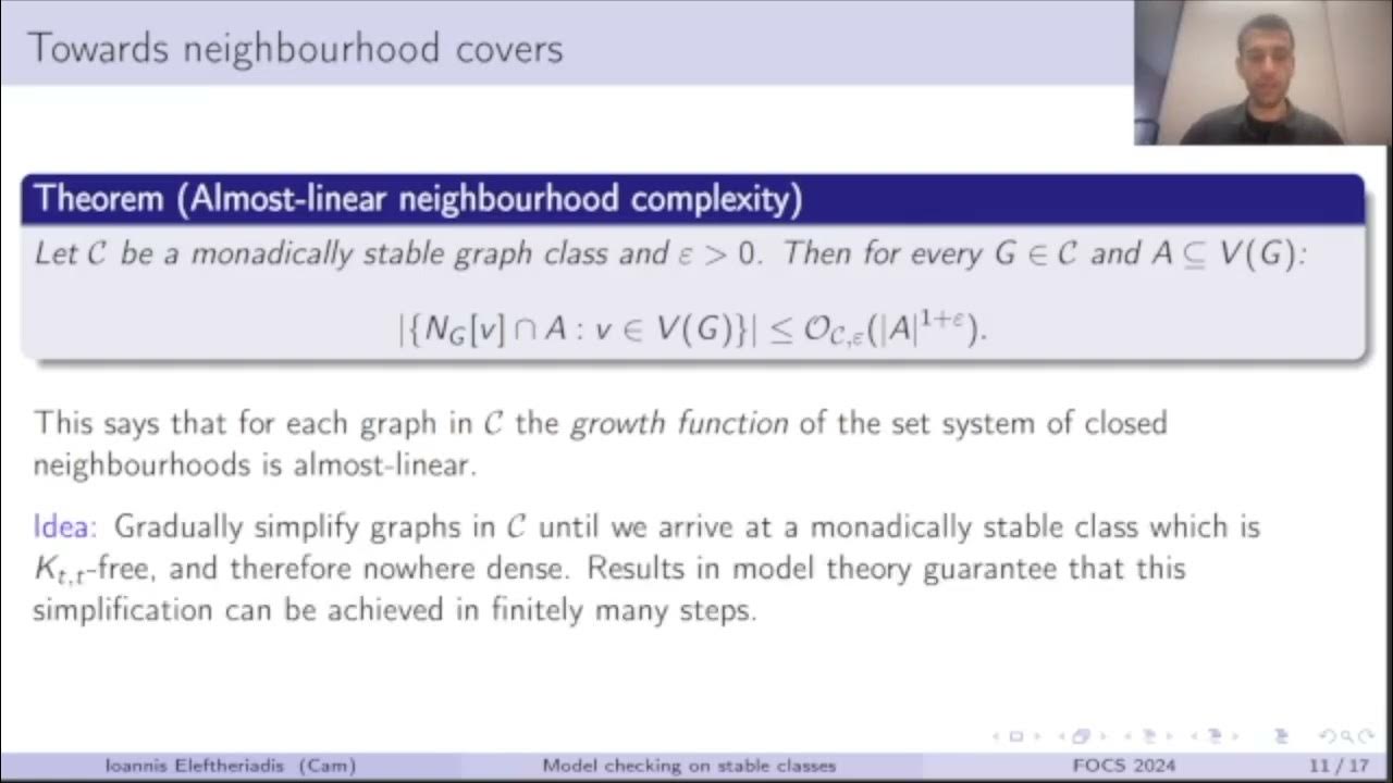FOCS 2024 1A First-Order Model Checking on Monadically Stable Graph Classes - YouTube