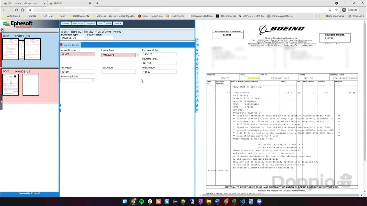 IDM Capture (Ephesoft Transact) Demo for Infor M3 - YouTube