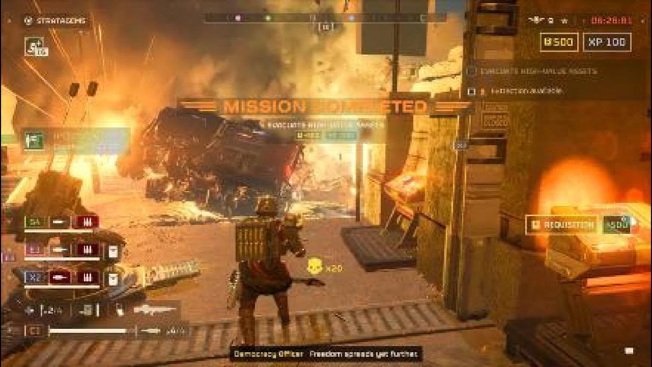 Helldivers 2 - Eagle Napalm Strike vs Automatons - YouTube