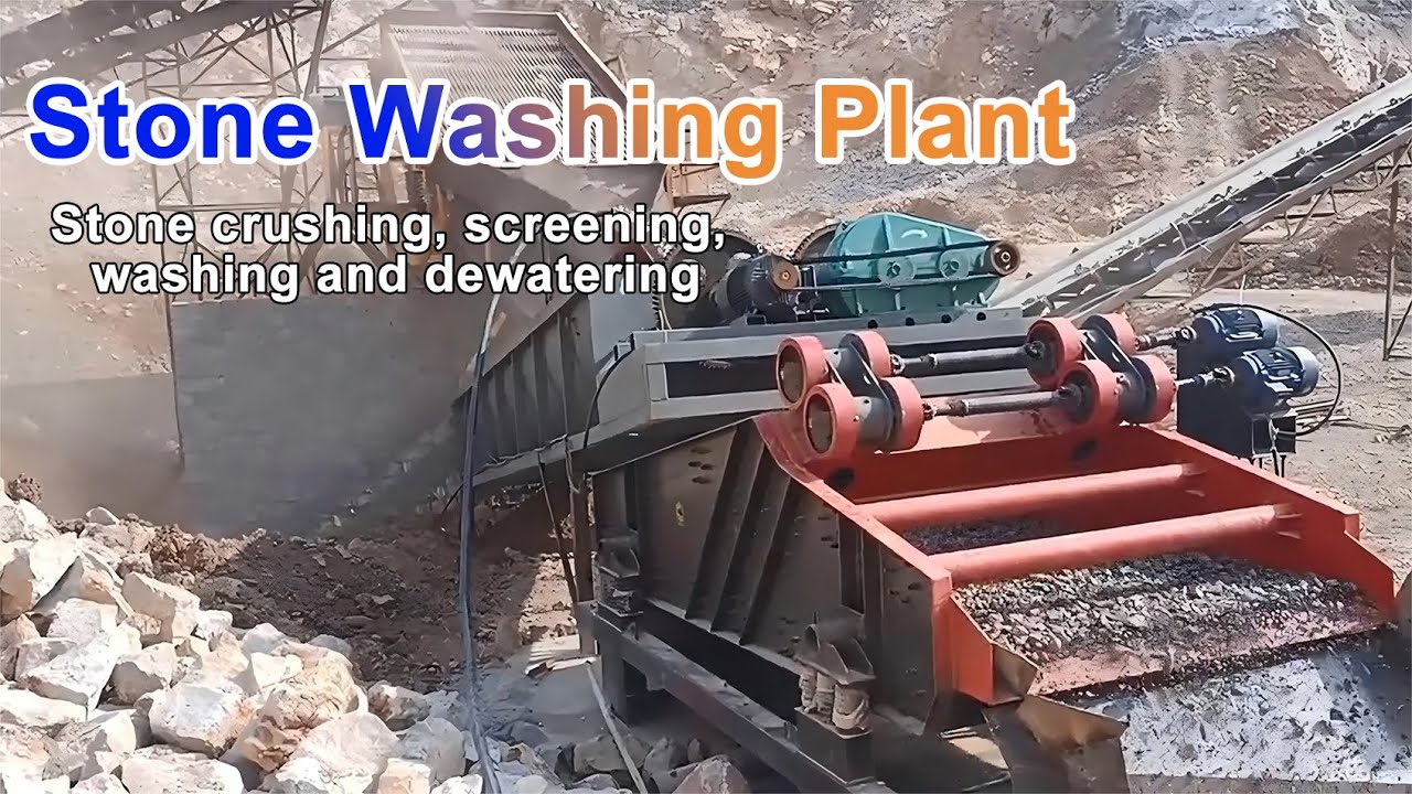 Stone Washing Plant-from stone crushing to dewatering. Log Washer for ...