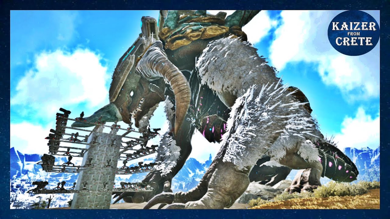 Ice Titan versus 100 Heavy Turrets - ARK: Survival Evolved - YouTube