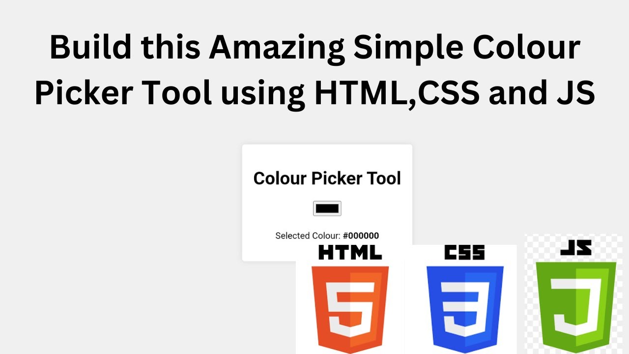How To Create A Simple Colour Picker Tool Using Html Css And 5050