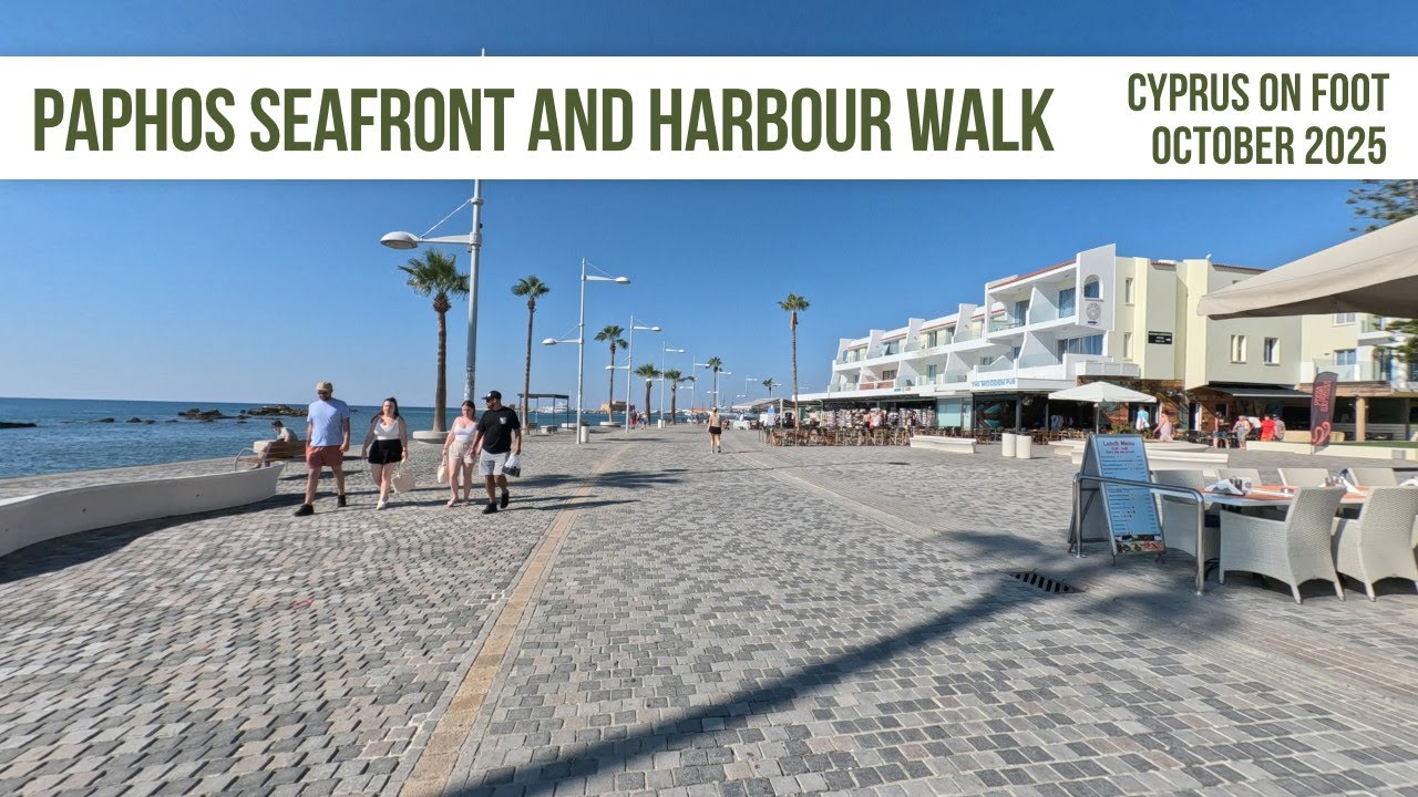 Paphos Sea Front And Harbour On An October Saturday Morning - YouTube