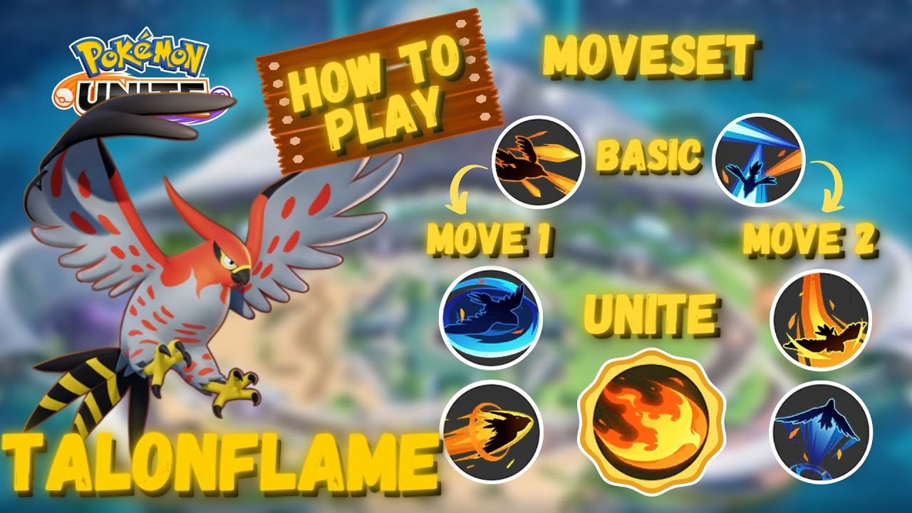 Como Jogar: TALONFLAME (todos golpes) - Pokemon Unite - YouTube