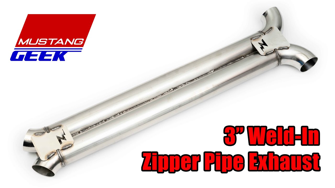 Mustang Geek 3" Weld-In Zipper Pipe Exhaust - YouTube