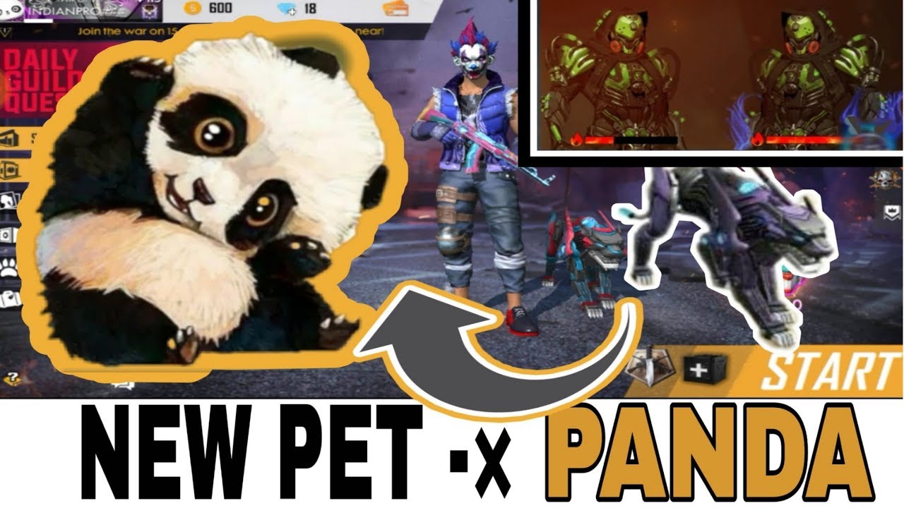 NEW PET - PANDA | NEW UPDATE | FREE FIRE NEW EVENT | GARENA FREE FIRE ...
