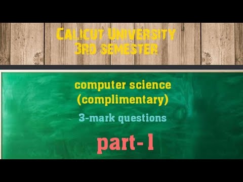 Calicut University 3rd semester computer science exam notes ...