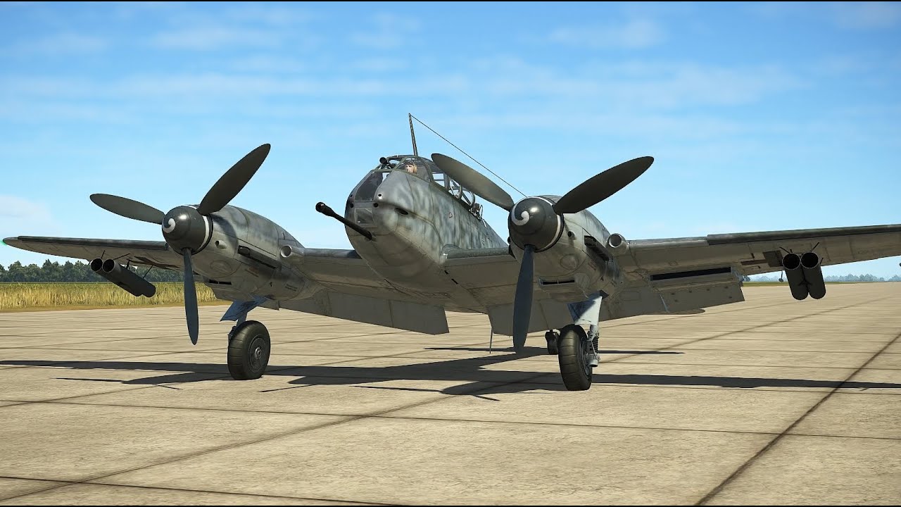 Me 410 - Startup, Takeoff & Landing | IL-2 Sturmovik GB - YouTube