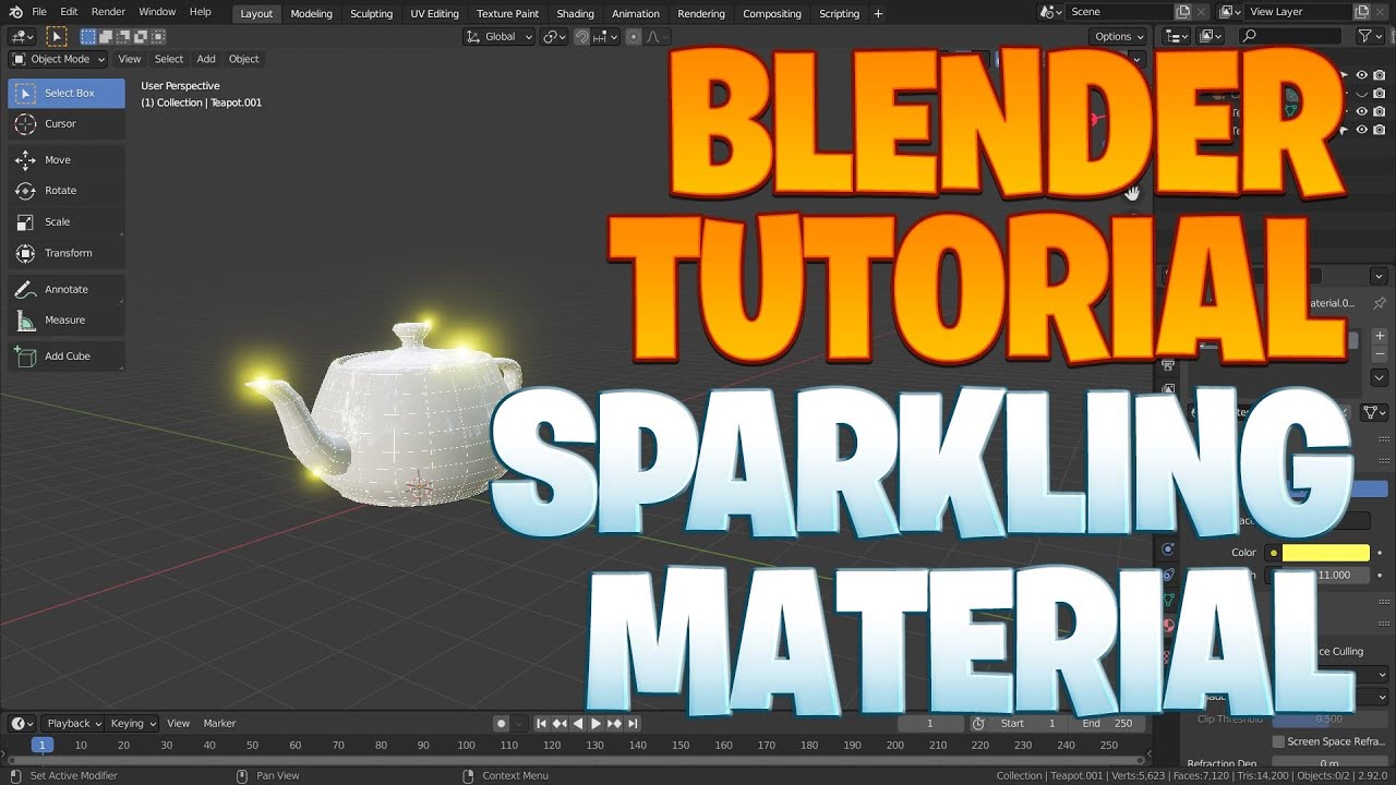Blender beginner series No. 165 - Sparkling material - YouTube