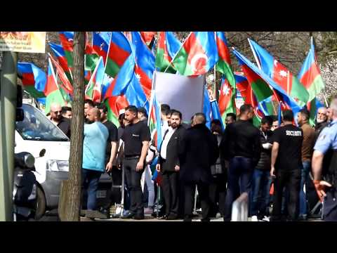 11 aprel 2018 Berlin. İ.Əliyevə etiraz mitinqində siyasi fəalları kim və necə güddü.