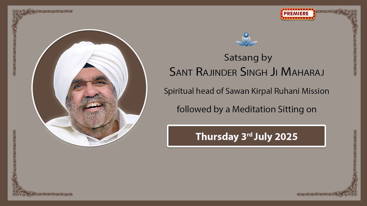 Satsang By Sant Rajinder Singh Ji Maharaj - Jul 03, 2025 - YouTube