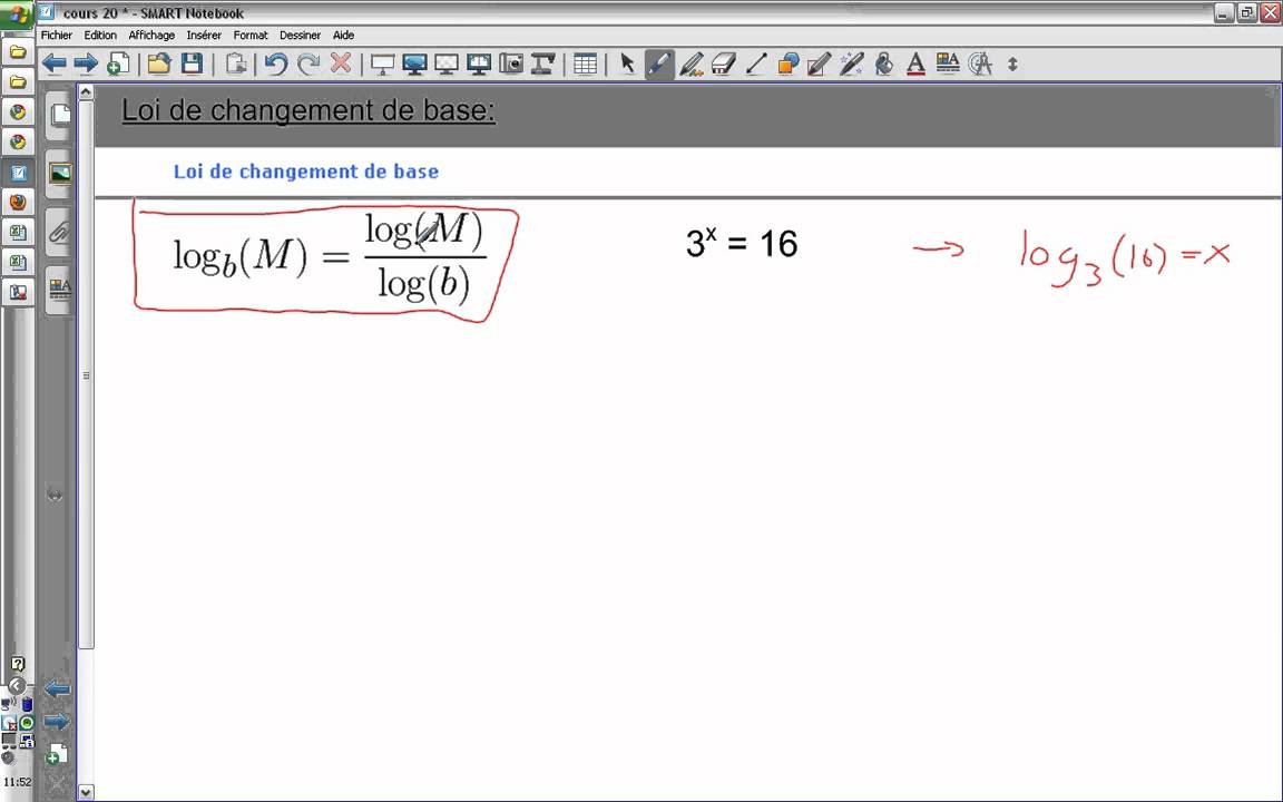 Les lois des logarithmes - YouTube