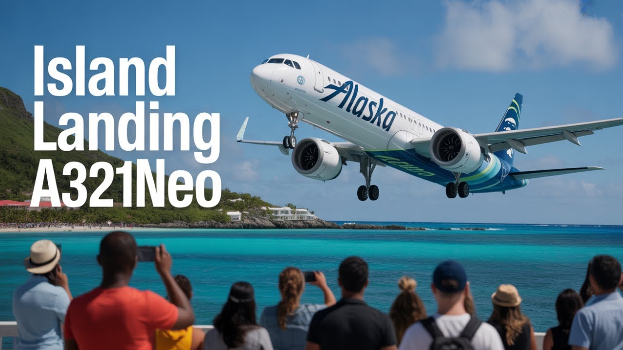 Alaska Airlines A321Neo: Stunning Landing at Princess Juliana! - YouTube