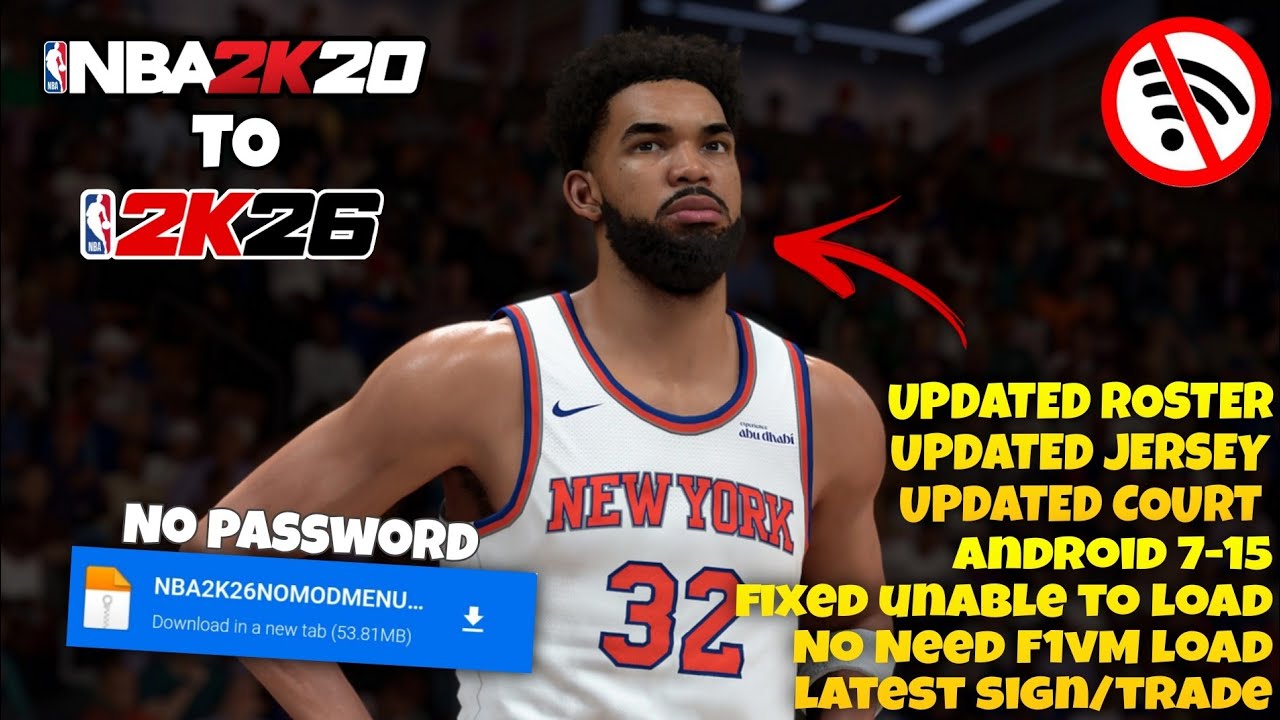 NBA 2K20 TO NBA 2K26 v98, Updated Roster, Fix Unable to Load Setting ...