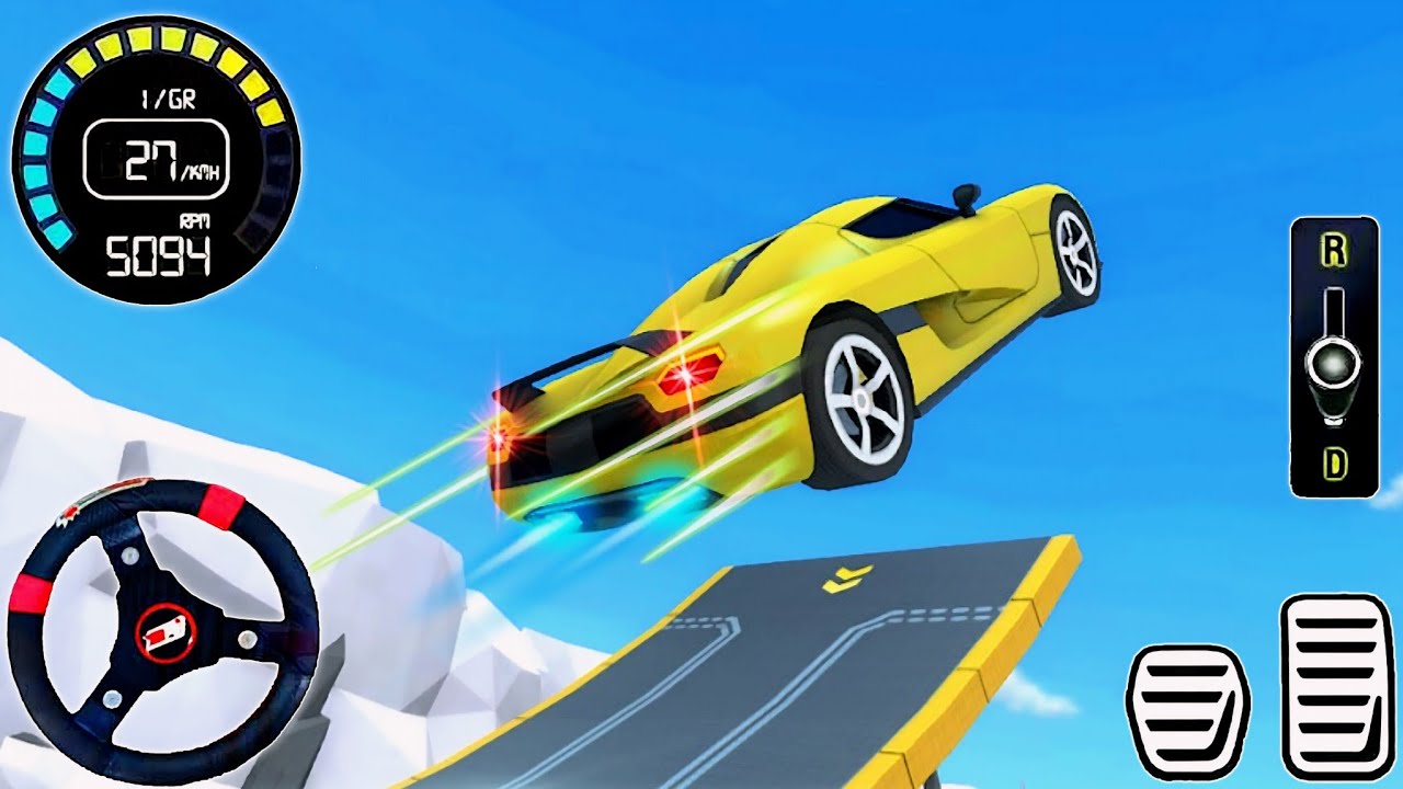 Impossible Car Stunts Driving 3D - Mega Ramp Galaxy Racing Simulator ...