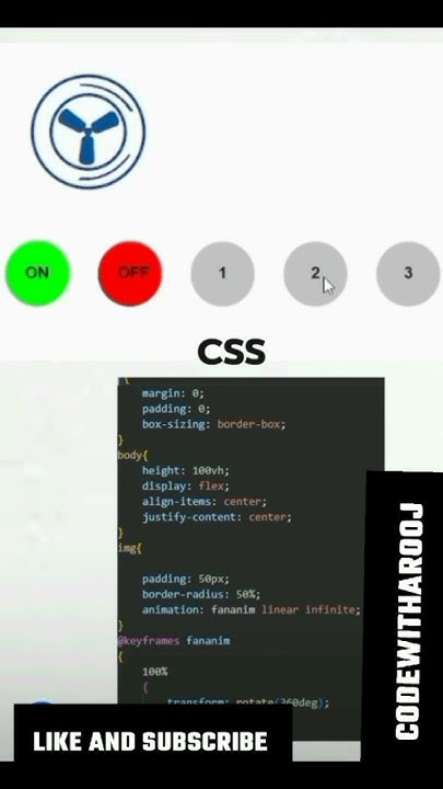 Fan On/Off #htmlcssjavascript #csstutorialscool #csstips #onoff #animation - YouTube
