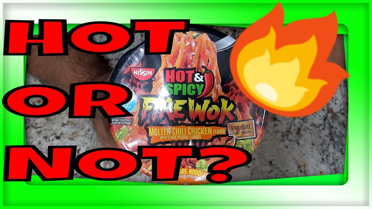 Hot & Spicy Fire Wok Molten Chili Chicken Flavor By Nissin In 4K - YouTube