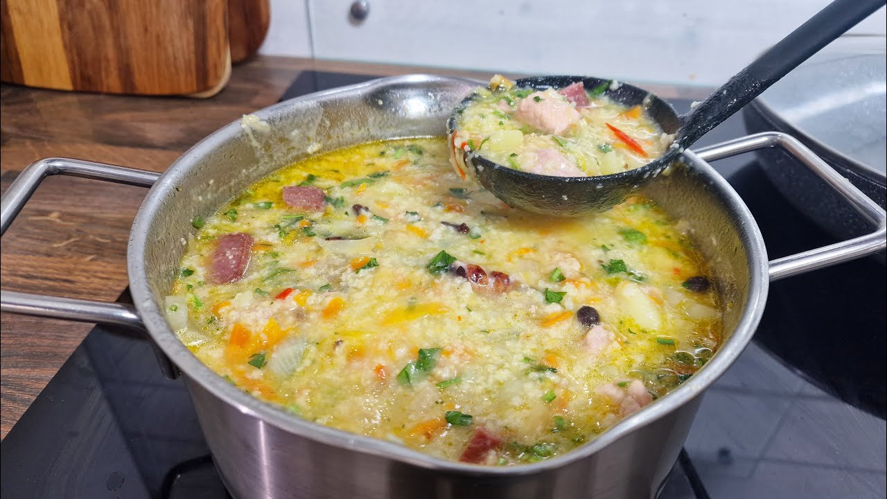 Leckere Fleischsuppe mit Sauerkraut! Das beste Suppenrezept nach den ...