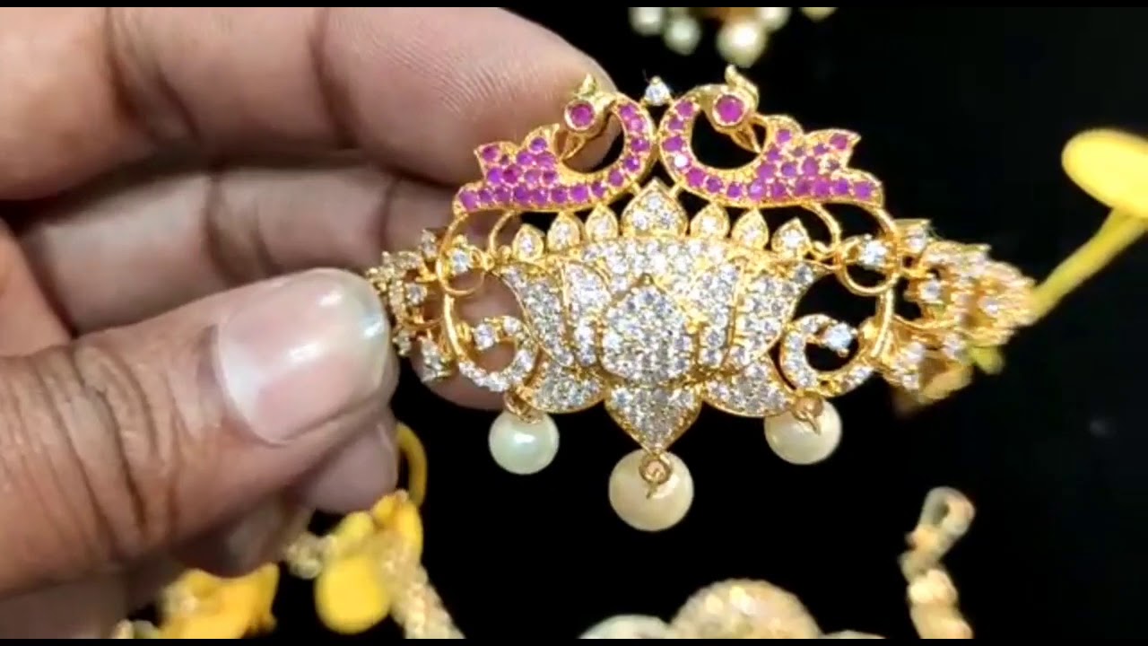 CZ HAND PATTI WITH CHOWKER (2in1 Usable) -9849052648 - YouTube