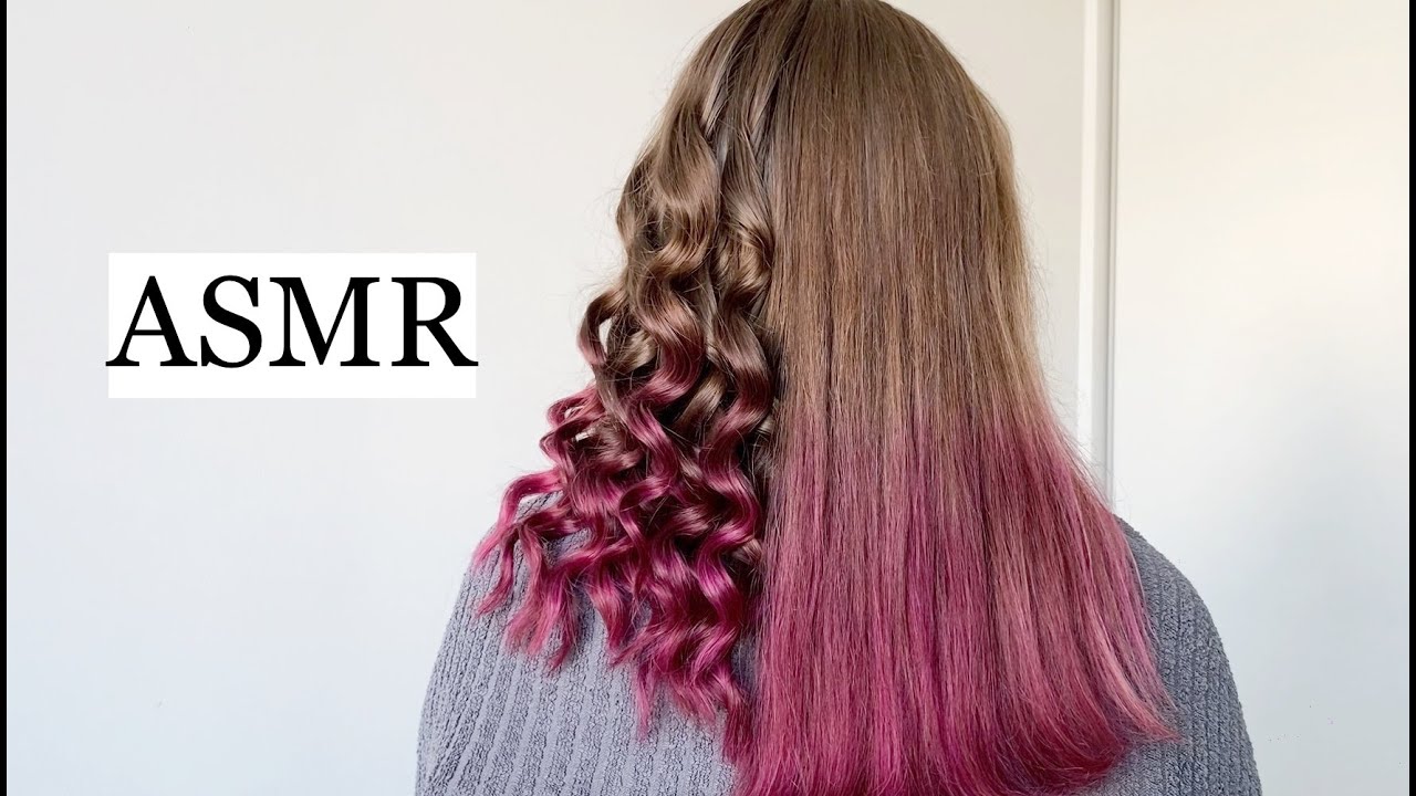 ASMR 💕 PINK HAIR TRANSFORMATION 💕 hair dyeing, styling, brushing ...