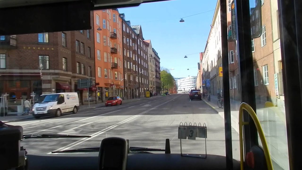 Stockholm - Bus Number 3 from Sankt Eriksplan to Karolinska Institutet ...