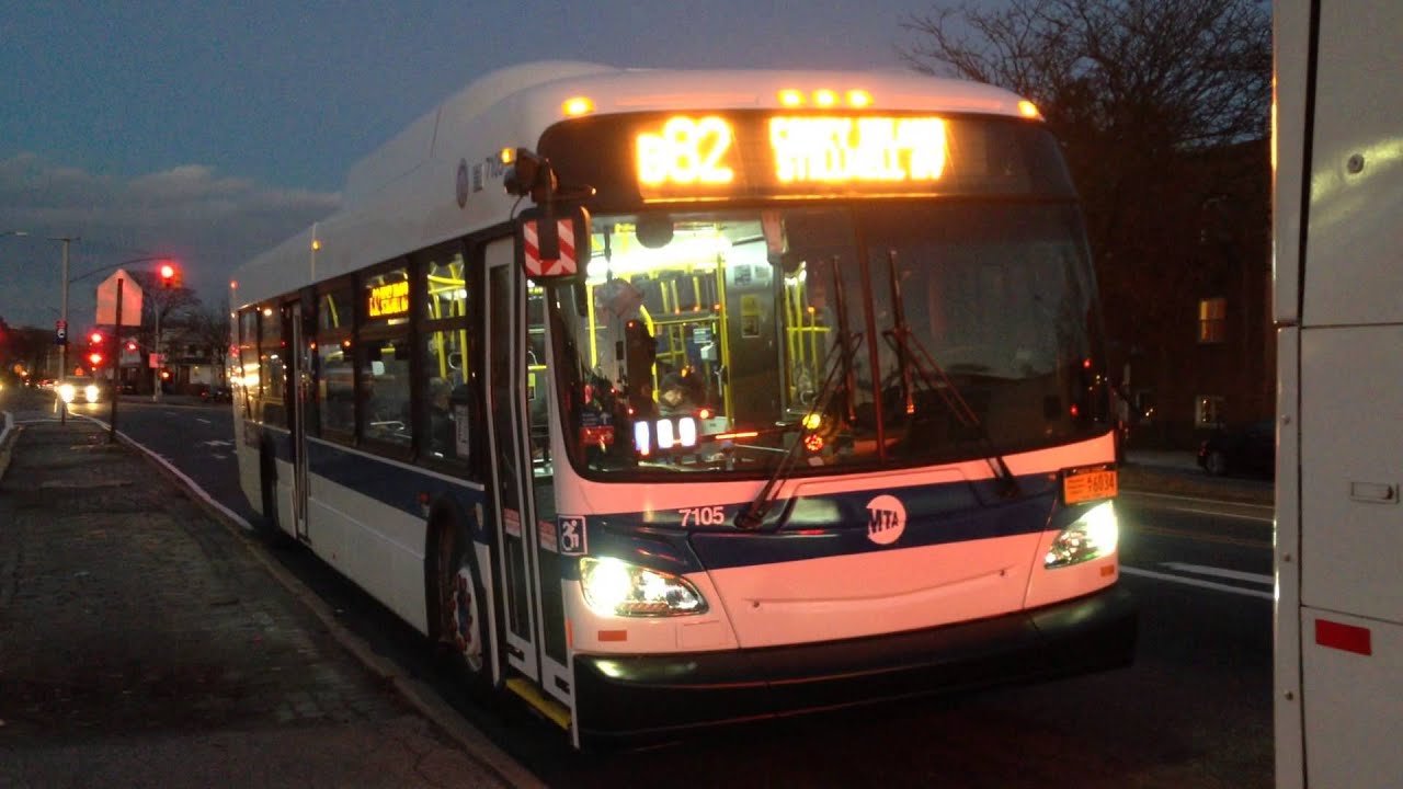 2014 New Flyer XD40 "Xcelsior" 7105 on the B82 at Kings Highway - YouTube