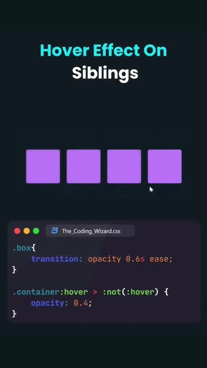 Hover Effect On Sibling Css Html Viral Coding Js Animation Video Subscribe Javascript