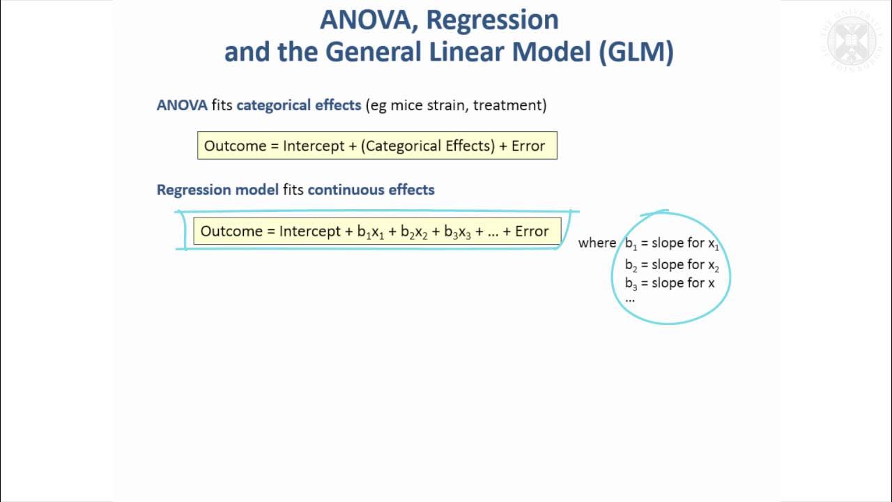 7 General Linear Models Glms Introduction Youtube