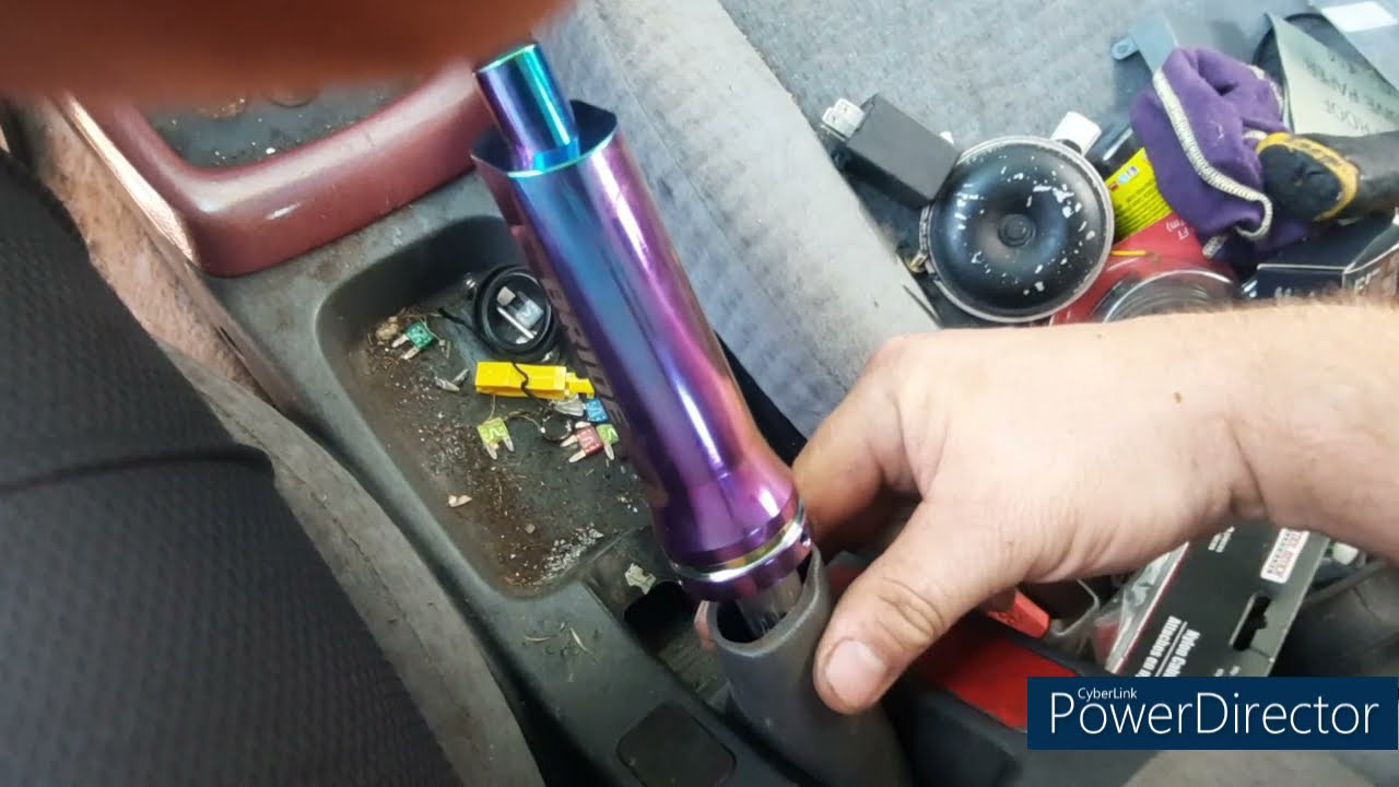 universal e brake cover install - YouTube