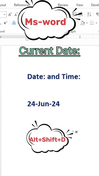 How to Insert Current Date and Time in MS Word Using Keyboard Shortcuts! #shorts - YouTube