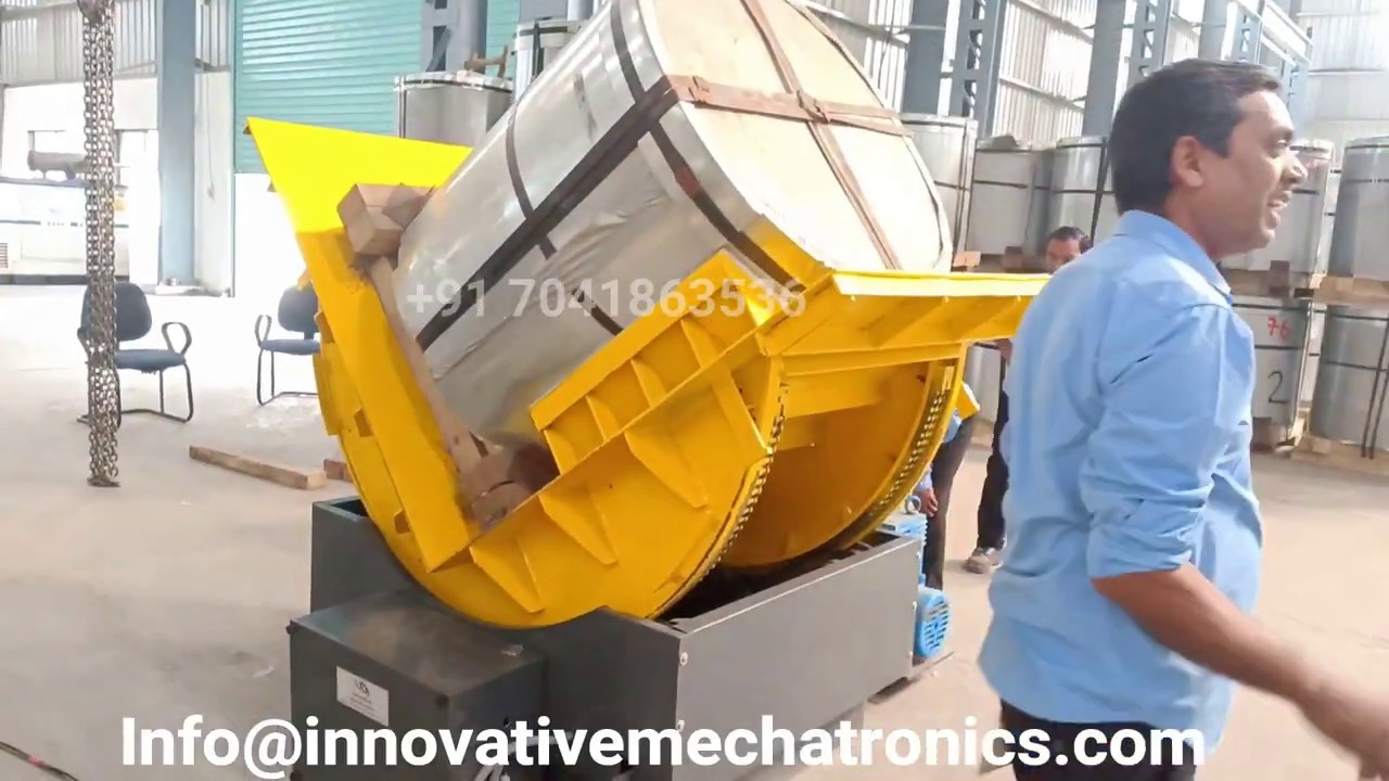 coil tilting machine | coil turnover machine - YouTube